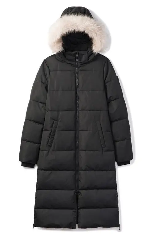 NOIZE Winter Long Parka With Faux Fur Trim