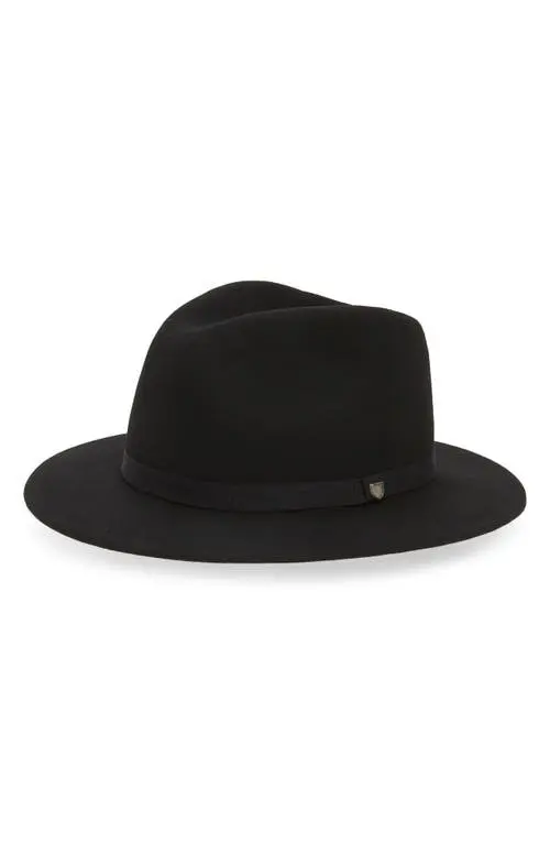 Brixton Messer Packable Fedora - Black/black