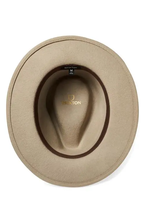 Brixton Messer Packable Fedora - Timberwolf/light Brown