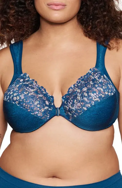 GLAMORISE Wonderwire® Front Close Underwire Bra - Dark Denim