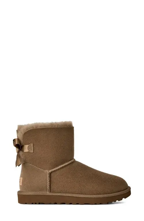 UGG Mini Bailey Bow Ii Shearling Bootie - Light Bronze
