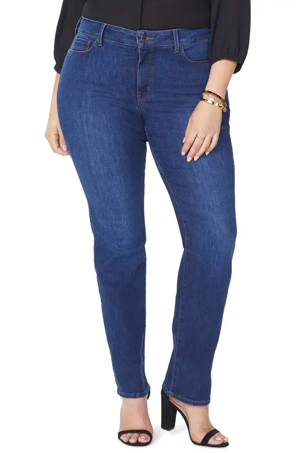 NYDJ Marilyn High Rise Straight Leg Jeans