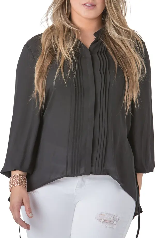 STANDARDS & PRACTICES Trisha Pintucked Chiffon Blouse