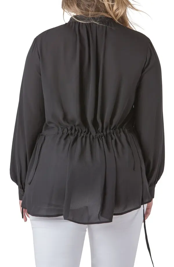 STANDARDS & PRACTICES Trisha Pintucked Chiffon Blouse