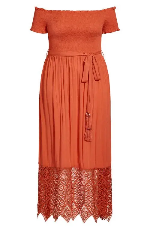 City Chic Off-the-shoulder Maxi Dress