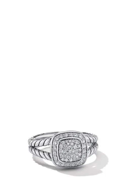 David Yurman Petite Albion® Diamond Halo Cushion Ring - Pave Diamond