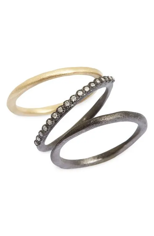Armenta Old World Diamond Stacking Rings - Gold