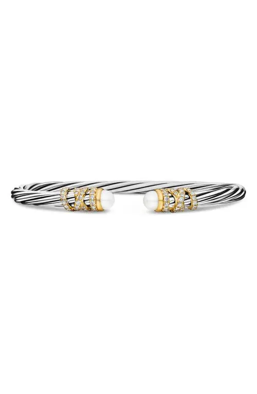 David Yurman Helena Bracelet With Diamond And - Pearl
