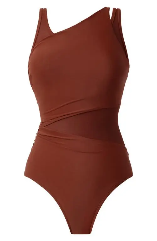 Miraclesuit Illusionist Azura One-piece Swimsuit - Copper Brown