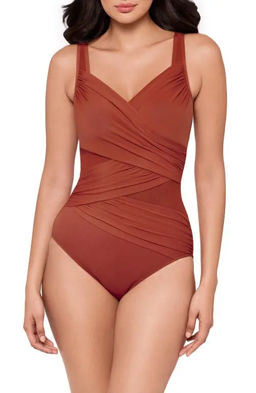MIRACLESUIT® Network Madero One-piece Swimsuit - Terra
