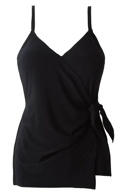 MAGICSUIT® Carma Side Tie Tankini Top - Black