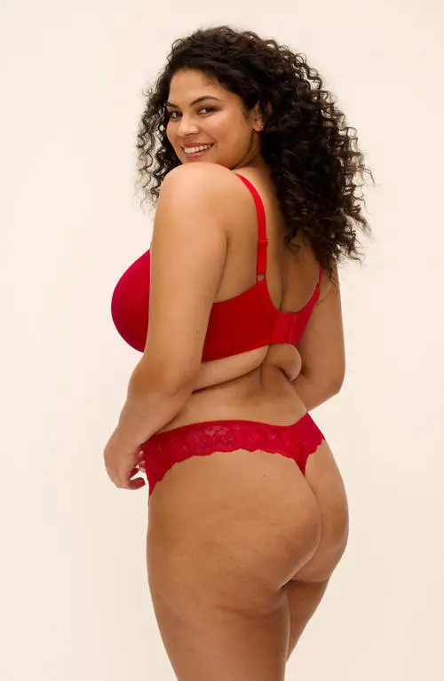 Elomi Brianna Underwire Strappy Plunge Bra - Haute Red