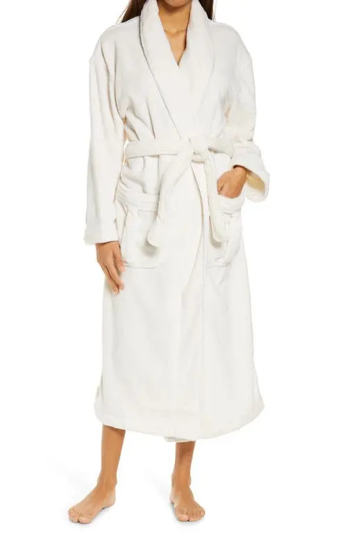 Majestic International Darlington Fleece Robe - Cream
