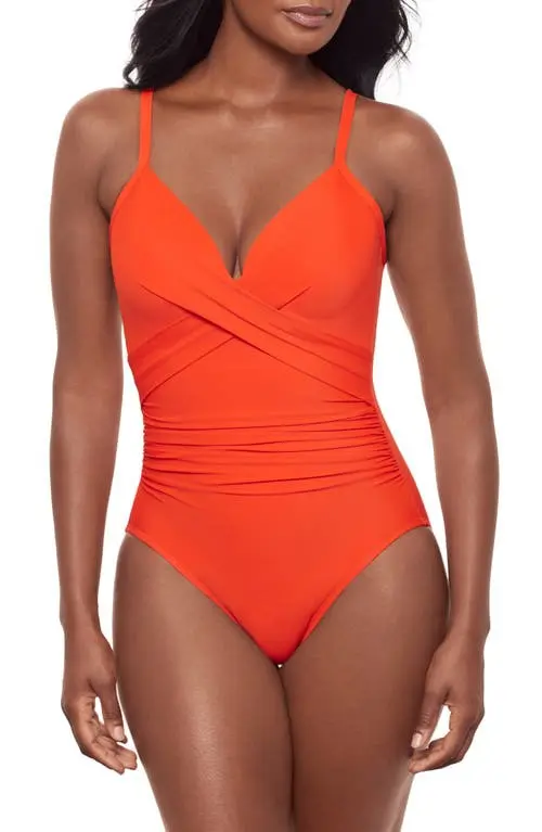 MIRACLESUIT® Captivate Rock Solid Strappy One-piece Swimsuit - Arancio