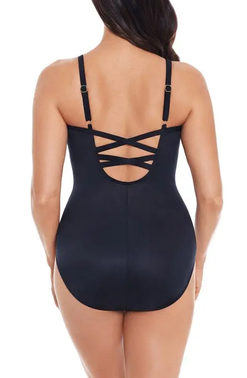 Miraclesuit Captivate Rock Solid Strappy One-piece Swimsuit - Black