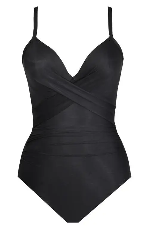 Miraclesuit Captivate Rock Solid Strappy One-piece Swimsuit - Black