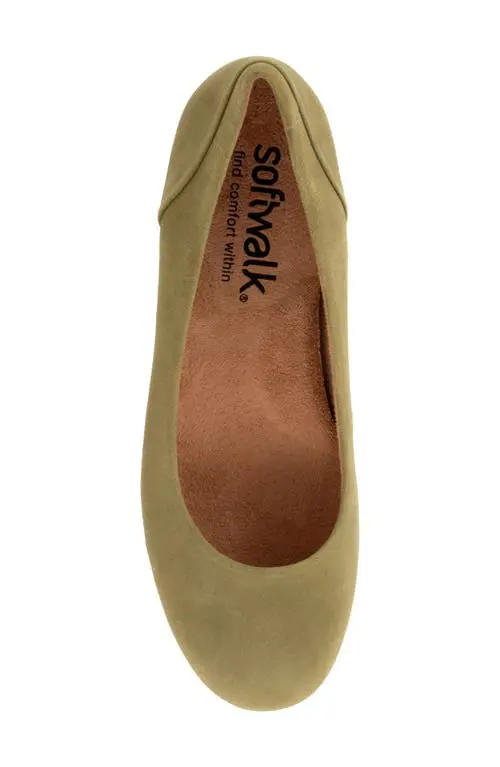Softwalk Sonoma Flat - Olive Suede