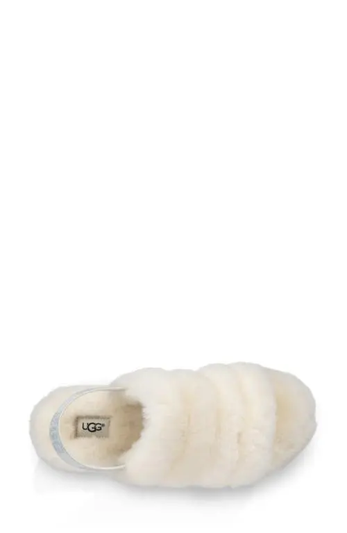 UGG Fluff Yeah Genuine Shearling Slingback Sandal - Cream