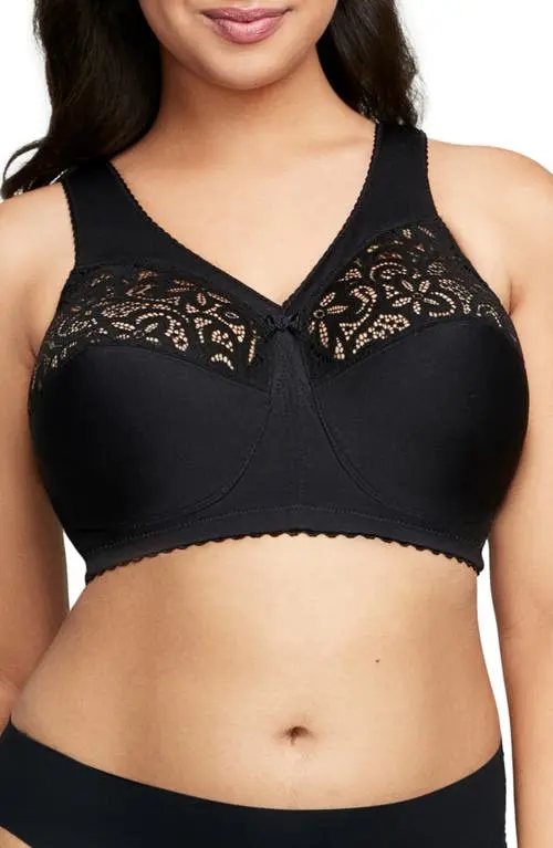 GLAMORISE Magiclift® Cotton Support Bra - Black