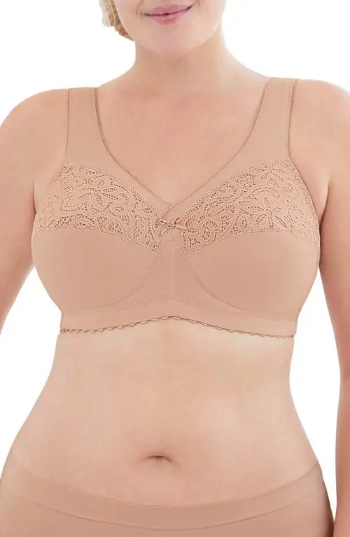 GLAMORISE Magiclift Cotton Support Bra - Brown