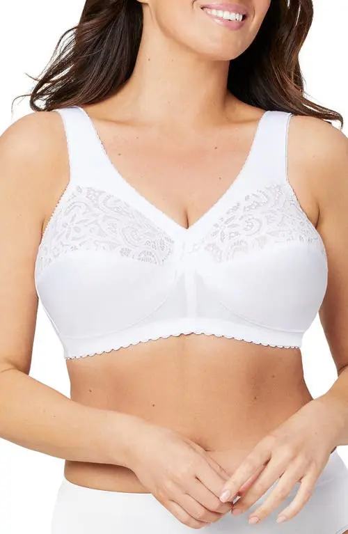 GLAMORISE Magiclift® Cotton Support Bra - White