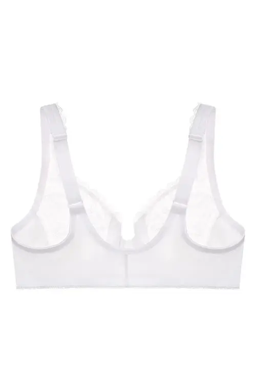 GLAMORISE Wonderwire® Front Close Stretch Lace Underwire Bra - White