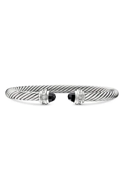 David Yurman Cable Classics Bracelet With Gemstones And Diamonds - Black Onyx