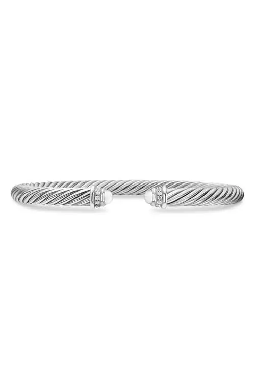 David Yurman Cable Classics Bracelet With Gemstones And Diamonds - Pearl