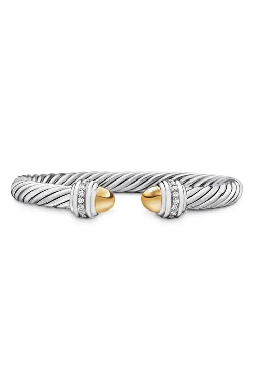 David Yurman Cable Classics Bracelet With Gemstones And Diamonds - Silver/ Diamond/ Gold