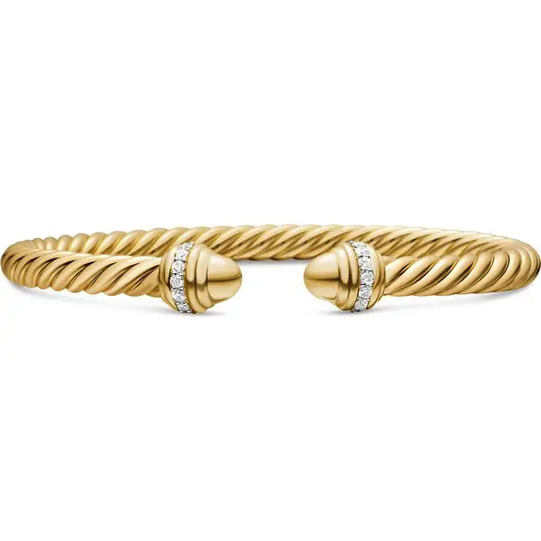 David Yurman Cable Classics Bracelet With Gemstones And Diamonds - Yellow Gold/diamond