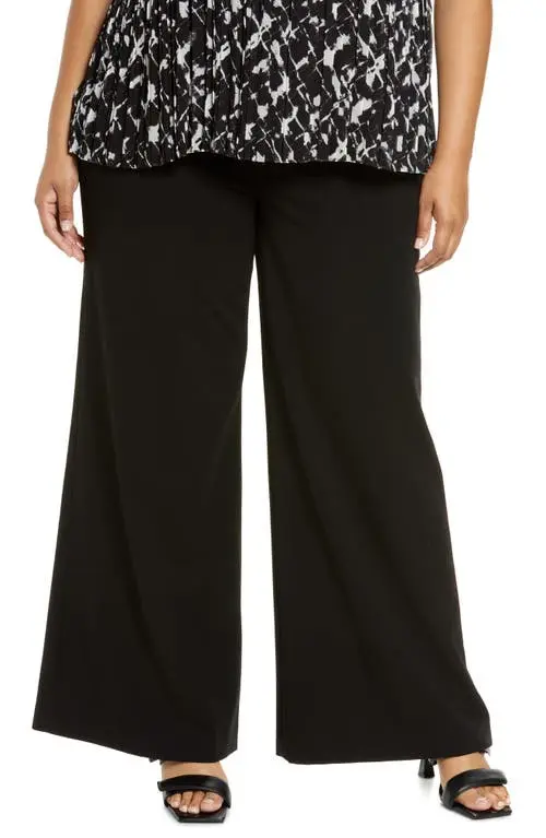 Halogen High Waist Wide Leg Pants - Black
