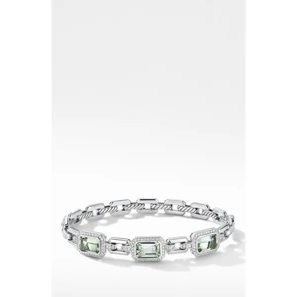 David Yurman Novella Stone And Pavé Diamond Bracelet - Prasiolite