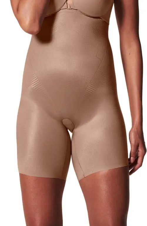 Spanx Spanxshape™ Invisible High Waist Mid Thigh Shorts - Cafe Au Lait