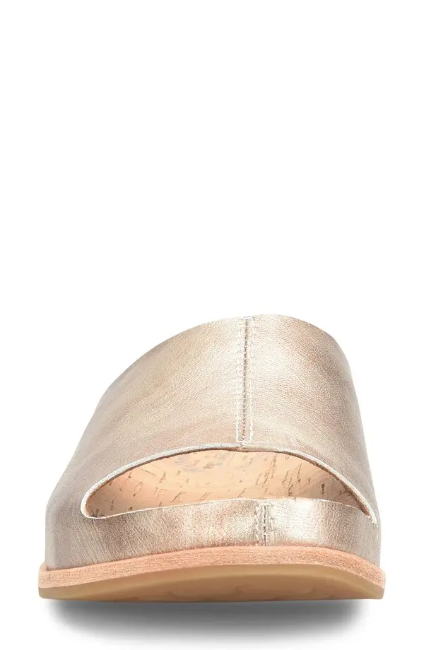 Kork-Ease® Leather Slide Sandal - Light Gold Metallic