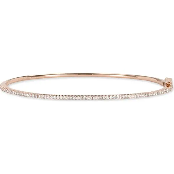 Bony Levy Skinny Stackable Diamond Bangle - 18k Rose Gold