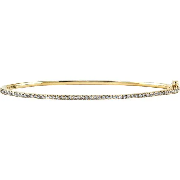 Bony Levy Skinny Stackable Diamond Bangle - 18k Yellow Gold