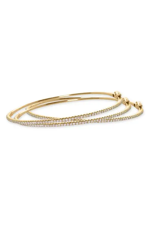 Bony Levy Skinny Stackable Diamond Bangle - 18k Yellow Gold
