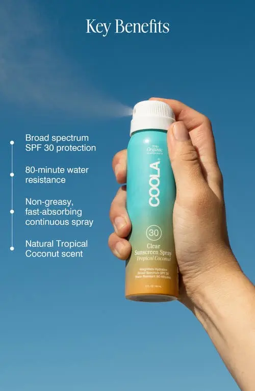 COOLA Suncare Sport Sunscreen Spray Broad Spectrum Spf 30 - No Color