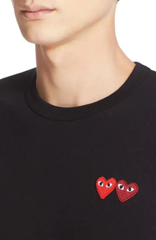 Comme Des Garçons Twin Hearts Slim Fit Jersey T-shirt