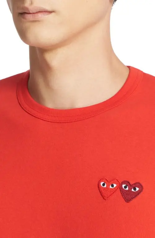 Comme Des Garçons Twin Hearts Slim Fit Jersey T-shirt