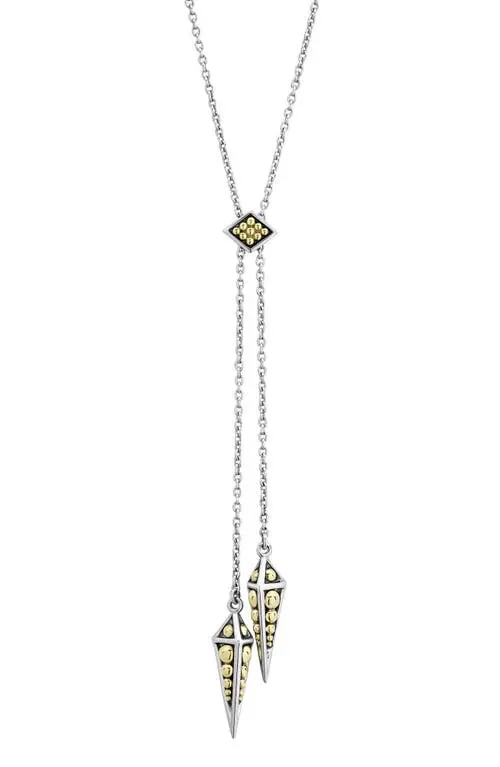Lagos Ksl Pyramid Bolo Necklace - Silver