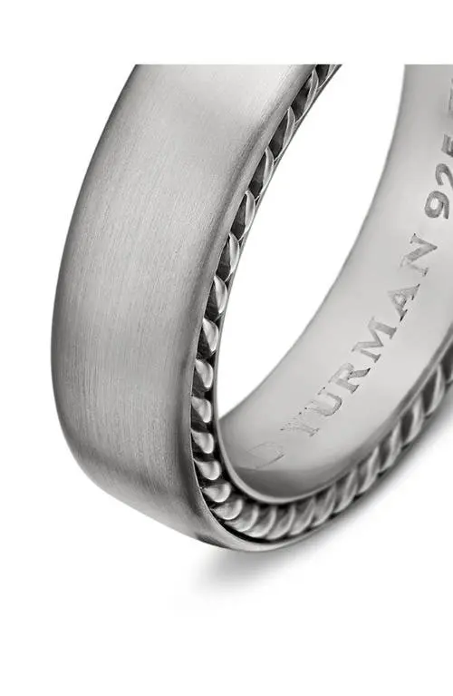 David Yurman Streamline Band Ring - Titanium/ Silver