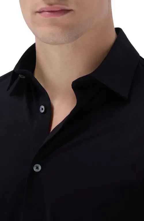 Bugatchi Ooohcotton® Solid Button-up Shirt - Black