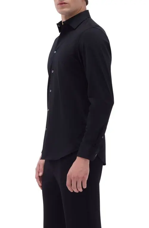 Bugatchi Ooohcotton® Solid Button-up Shirt - Black