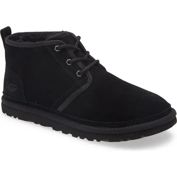 UGG Neumel Lace Up Boot - Black Suede