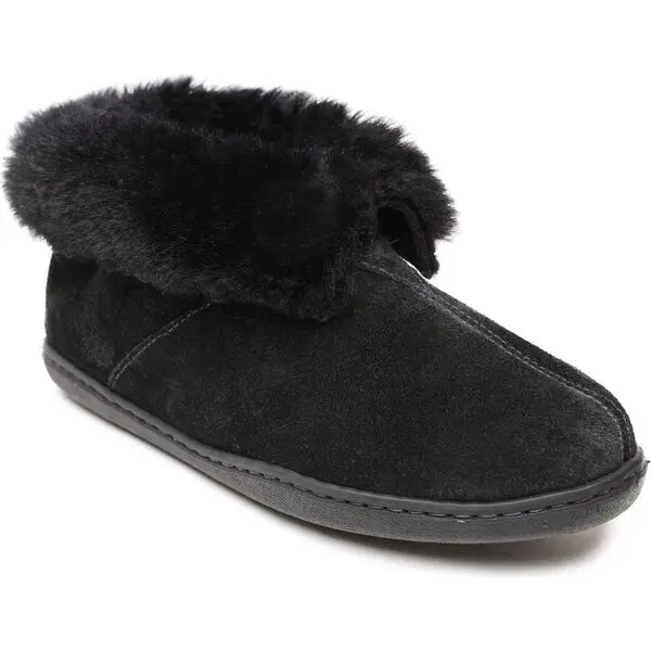 Minnetonka Genuine Sheepskin & Suede Slipper