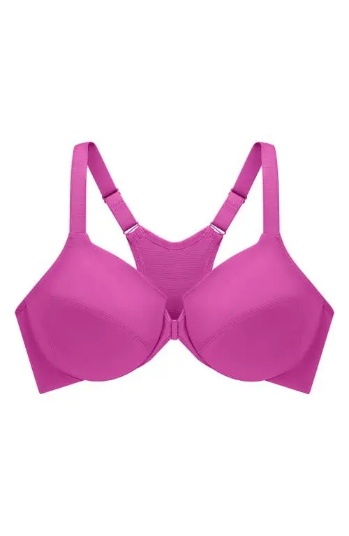 GLAMORISE Wonderwire® Front Close Smoothing Underwire Bra - Berry Fuchsia Red