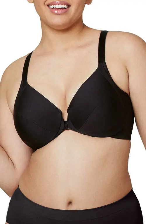 GLAMORISE Wonderwire® Front Close Smoothing Underwire Bra - Black