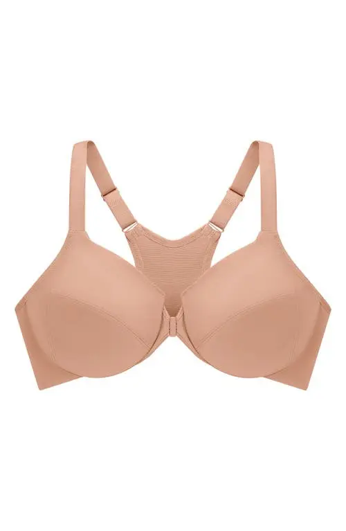 GLAMORISE Wonderwire® Front-close Smoothing Bra - Cafe Au Lait