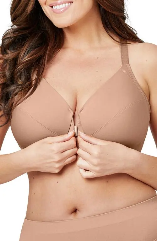 GLAMORISE Wonderwire® Front-close Smoothing Bra - Cafe Au Lait